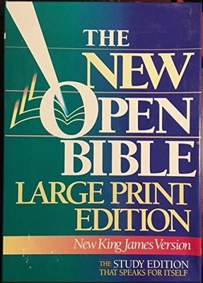 New King James Version Large Print New Open Bible Bonded Leather ...