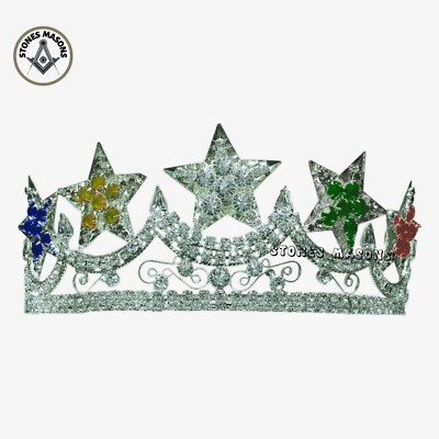 OES Five Star Crown, Silver Tone Best Quality Adjustable masonic Crown ...