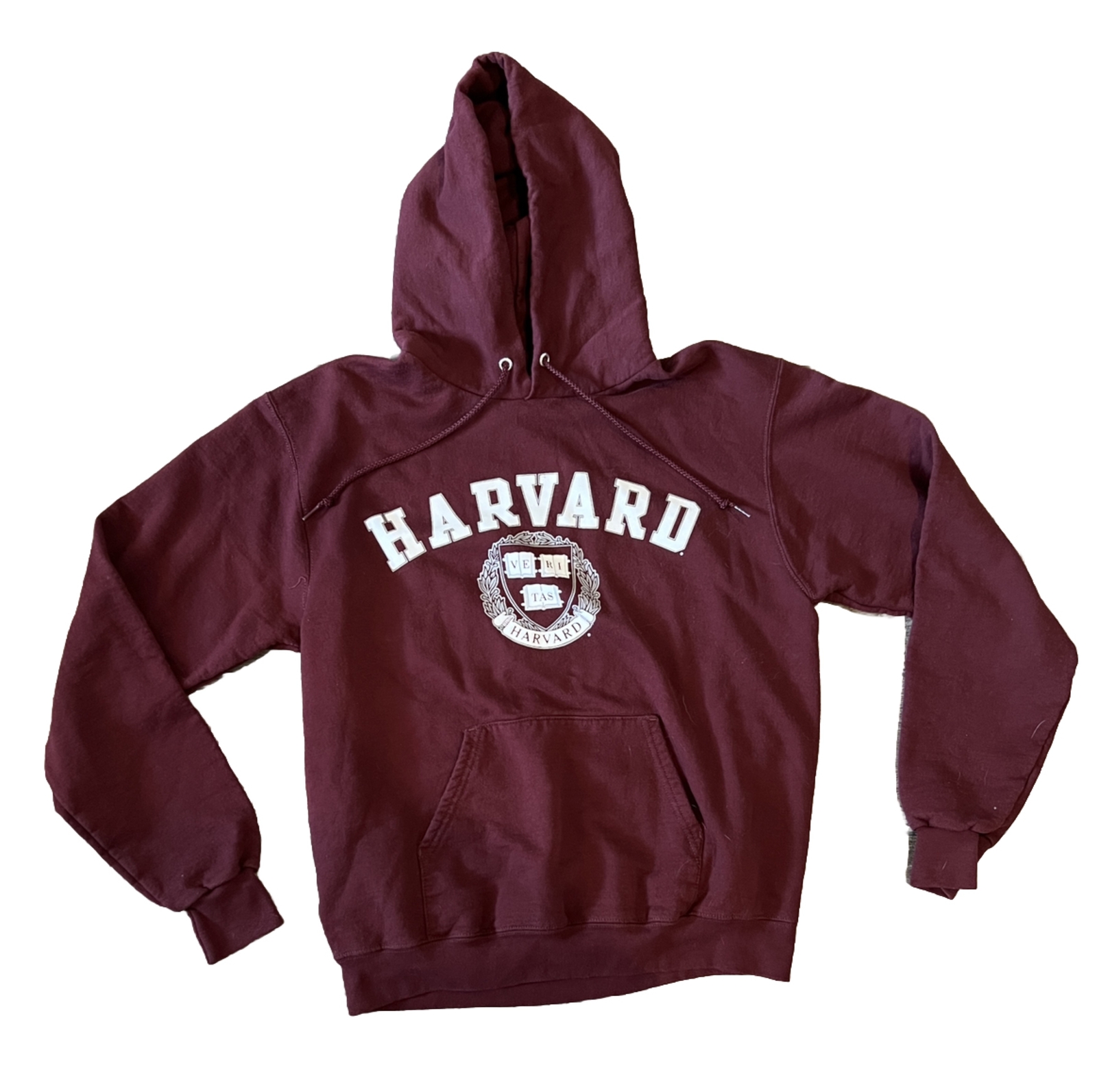 Harvard Hoodie Sz M Maroon Pullover Champion Eco Authentic Polyester ...