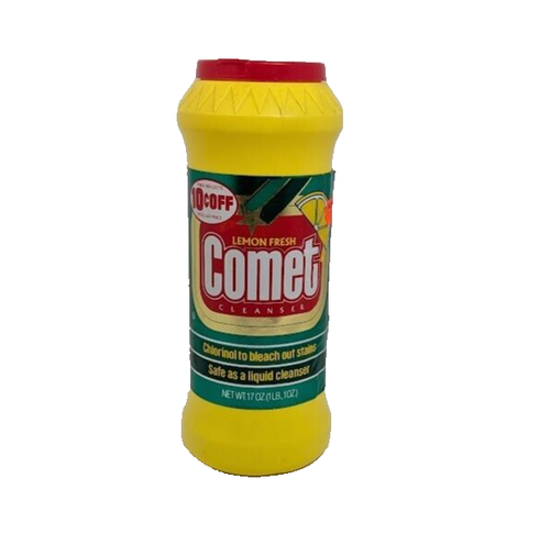 Comet Cleanser Lemon Fresh 1988 Vtg Powder Chloinol Yellow Plastic ...