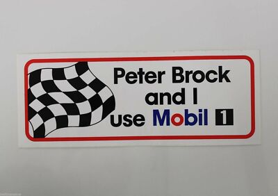 Peter Brock And I Use Mobil 1 Sticker Decal ATCC Man Cave Gift | eBay