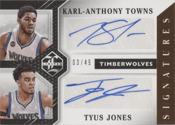 2015-16 Panini Limited - Limited Duos Signatures Karl-Anthony Towns ...