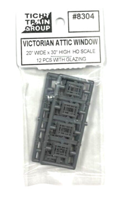 HO Scale Tichy Train Group 8304 Victorian Attic 20" x 30" Window pkg ...