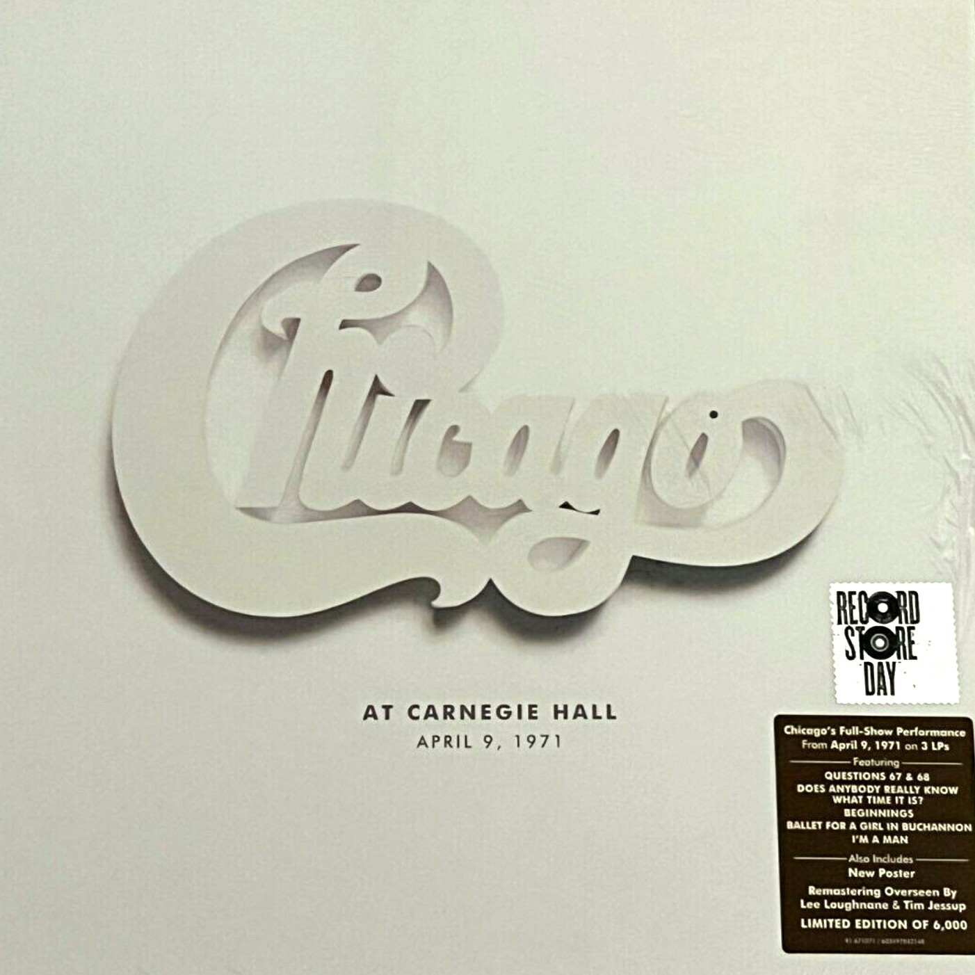 CHICAGO at Carnegie Hall 1971 - Box Set - Sealed RSD '22 Vinyl; Limited ...