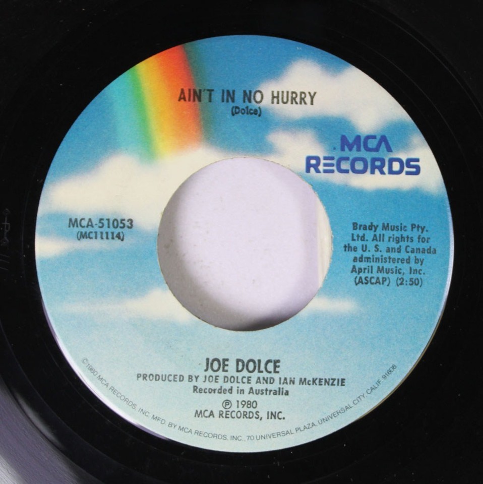 Rock 45 Joe Dolce - Shaddap You Face / Ain'T In No Hurry On Mca Records ...