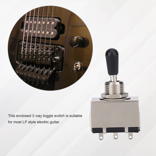1Pc Enclosed 3 Way Toggle Switch With Black Tip Part For Style Electric ...