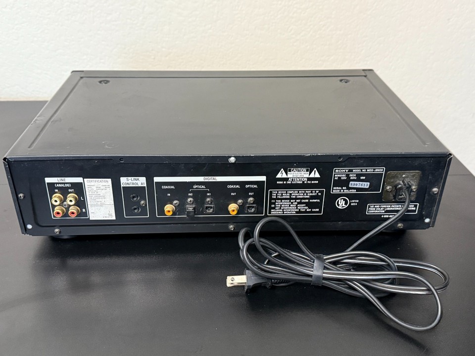 Sony MDS-JB920 MD Deck Minidisc Player Recorder tested w/ remote ...