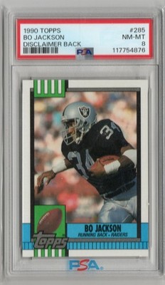 1990 Topps - Bo Jackson #285 With Disclaimer back | eBay