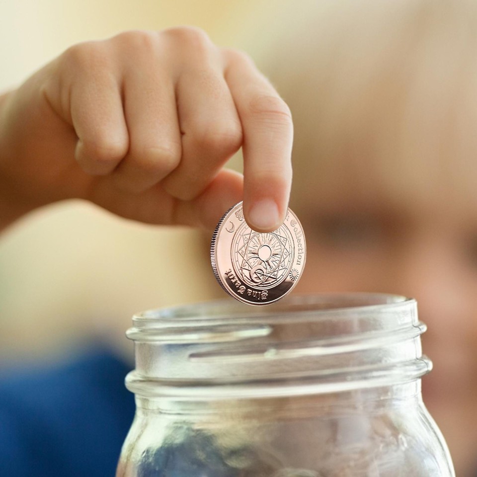 Tarot Coin Sun Moon Constellation Challenge Coin Tarot Souvenir Purple ...