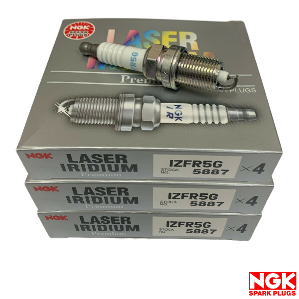 New Set of 12 Genuine NGK Laser Platinum Spark Plugs IZFR5G / 5887 | eBay