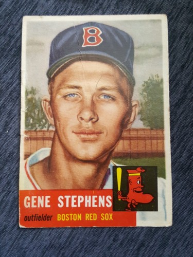 1953 Topps Baseball High #248 Gene Stephens VG Wrinkle SP Boston Red ...