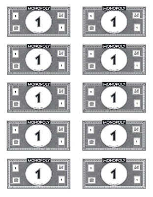 Monopoly Money Template Png