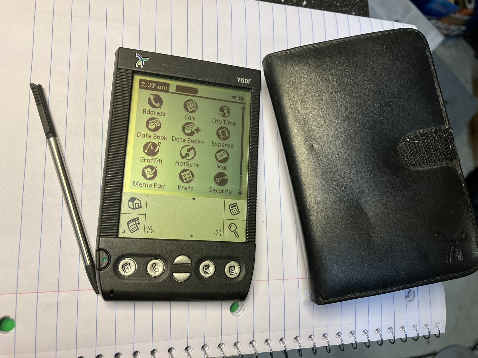 Handspring Visor Black Portable PDA Organizer Palm Pilot w Stylus ...