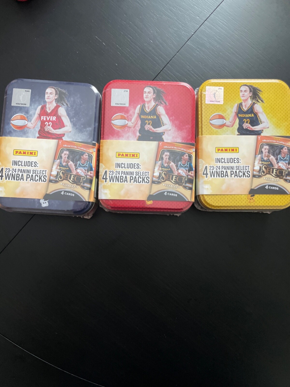 Set Of 3 2023-24 Caitlin Clark WNBA Select Blaster Basketball Tins ...