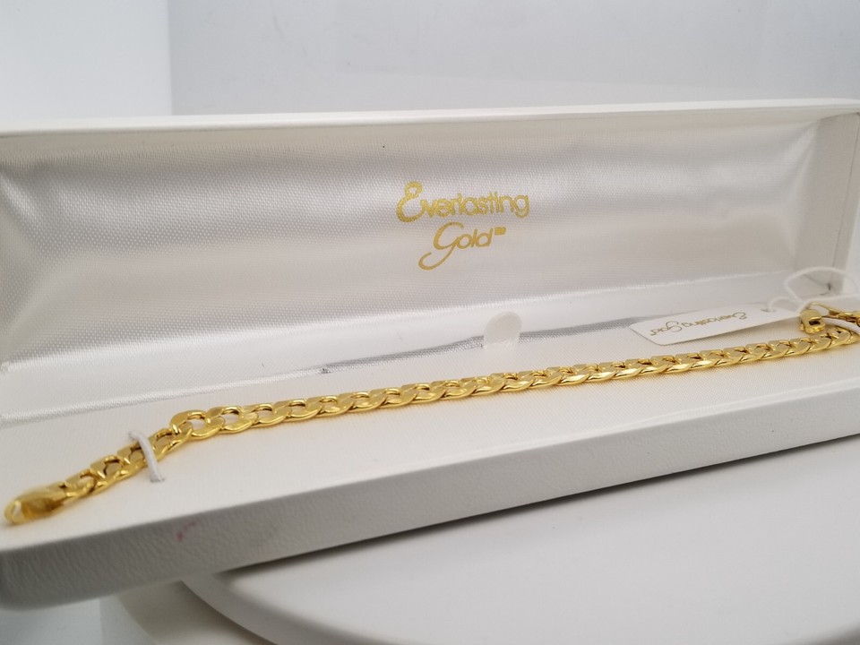 Everlasting Gold 14k Gold Curb Chain Bracelet | eBay