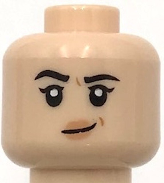 Lego New Light Nougat Minifigure Head Dual Sided Female Eyebrows | eBay