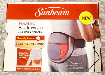 Sunbeam Heated Back Wrap With Shiatsu Massage | eBay