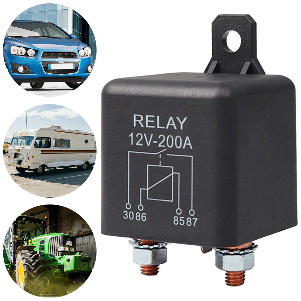 12V 200A Battery Starter 4 Pin Boat Car Starter Switch Relay for Car ...