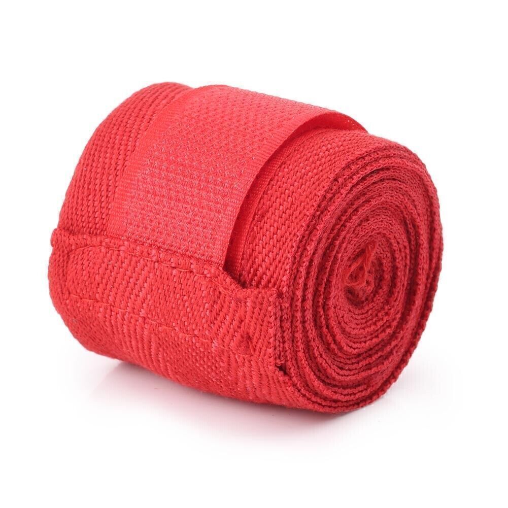 Red Boxing Muay Thai Taekwondo Bandage Hand Gloves Wraps Wrist Straps ...