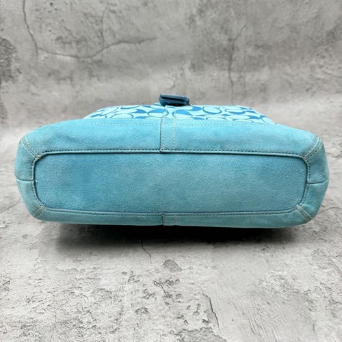 Coach Soho Shoulder Bag Canvas Blue 6824 Rare Color Used item For Woman ...