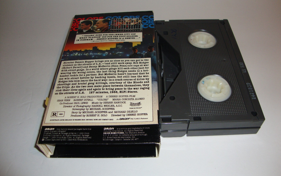 Colors Beta Betamax Video Tape Cassette 1988 Rare HTF Sean Penn Robert ...