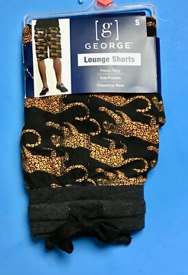 GEORGE FRENCH TERRY MULTI PATTERN DRAWSTRING LOUNGE SHORTS SIZE SMALL ...