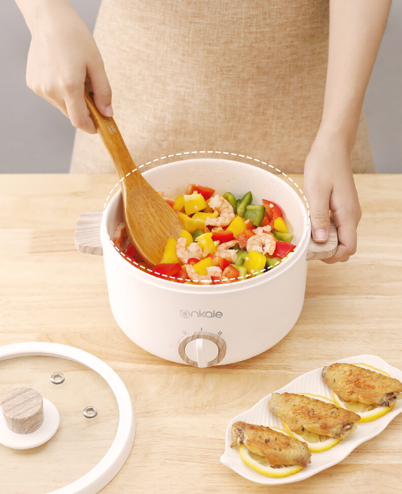 Hot 1.5L Mini Electric Cooker Skillet Non-stick Cooking Pot Frying Pan ...