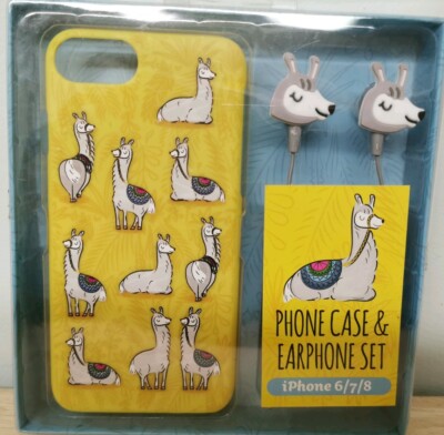 Llama iPhone 6/7/8 Phone Case and Earbud Headphone Gift Set Sound Music ...