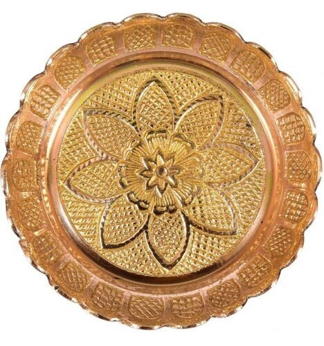 5 x Nakshi Plate Handmade Brass Indian Puja Plate Worship Spiritual ...
