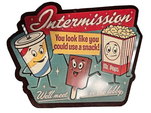 Open Road Brand Intermission Metal Sign Retro Movie Decor | eBay