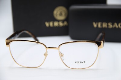 NEW VERSACE MOD. 1264 1460 GOLD HAVANA AUTHENTIC FRAMES EYEGLASSES 54 ...