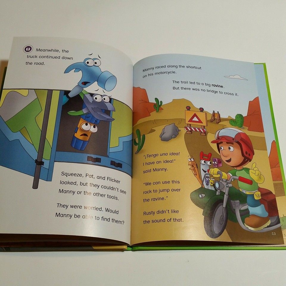 LeapFrog Tag Storybook Handy Manny Motorcycle Disney Adventure Ages 4-6 ...