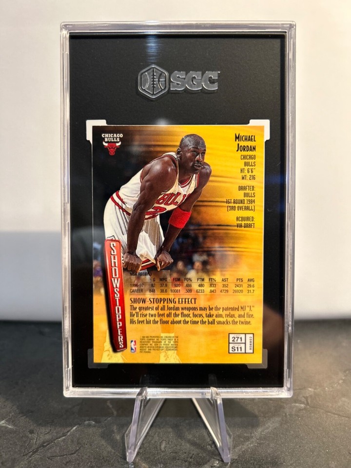 Michael Jordan 1997 Topps Finest Show Stoppers Bronze SGC ***9.5*** | eBay
