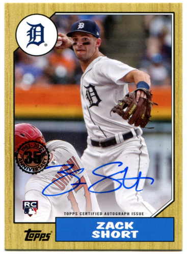 2022 Topps Series 2 Zack Short On Card Rookie Auto Detroit Tigers | eBay
