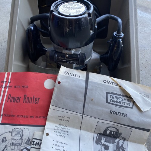 Sears Craftsman 1 HP Commercial router Model 315.25070 25000 Rpm | eBay