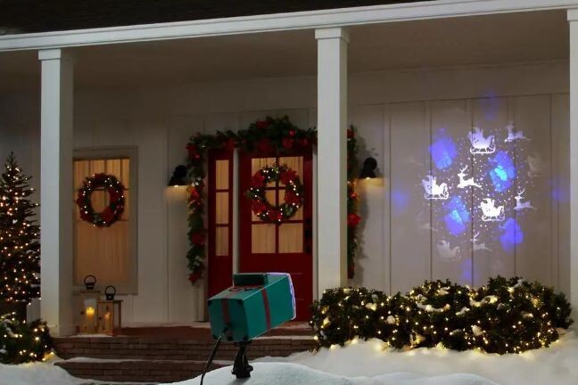 Home Accents Holiday LED Snowstorm Illusion Projector Blue/White Images ...