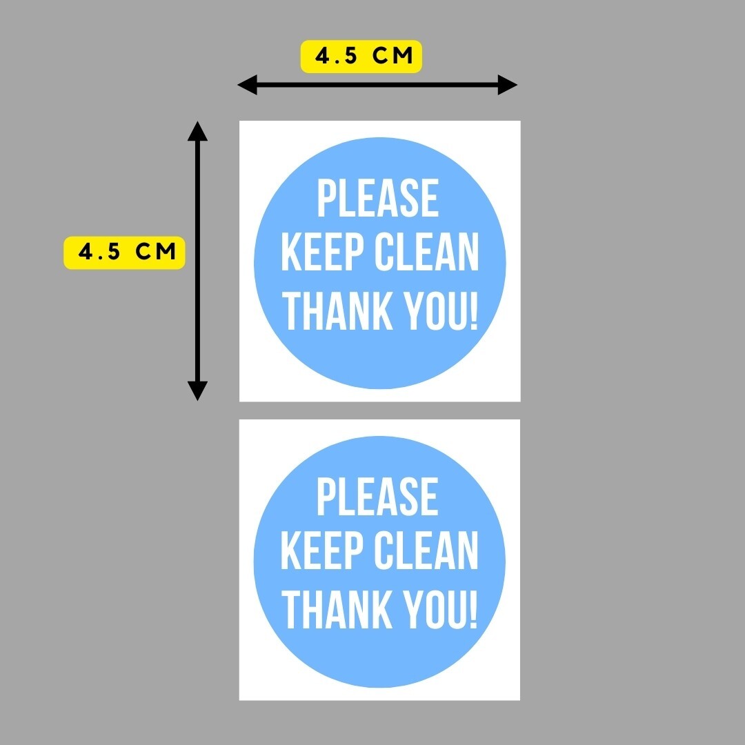 2 x Waterproof Stickers / KEEP CLEAN / Cars Van Taxi PCO PHD Home ...