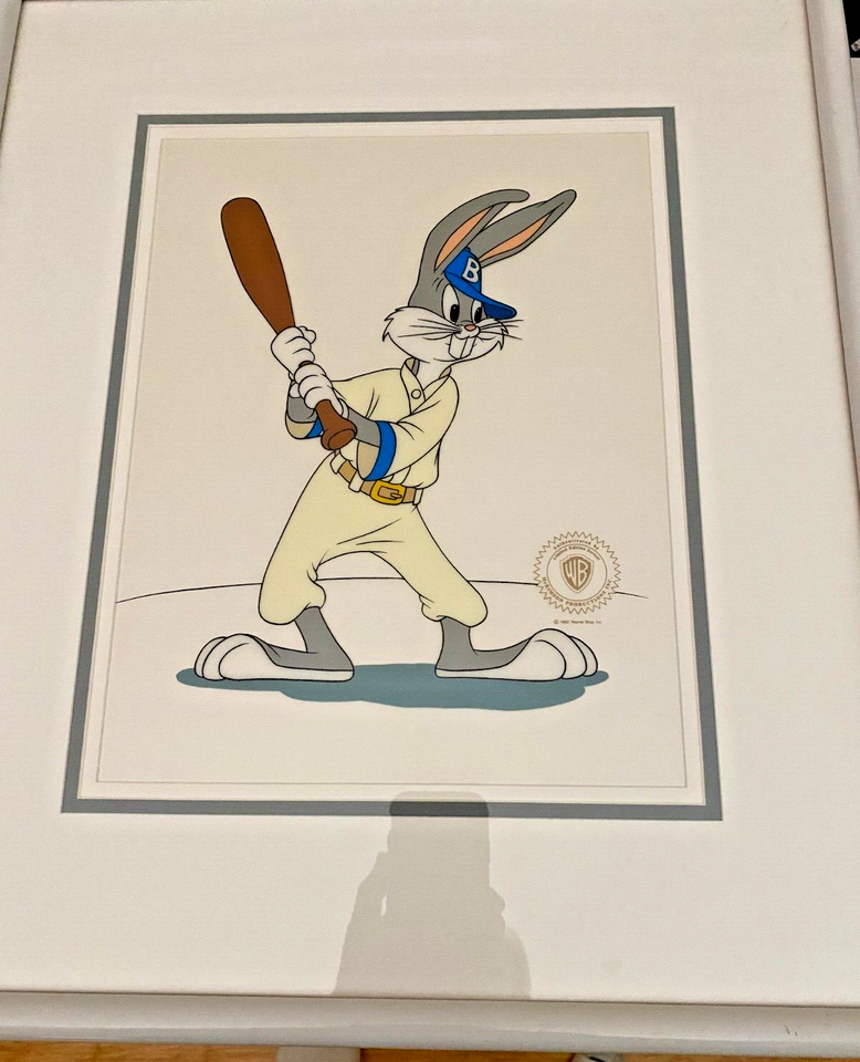 BUGS BUNNY SERICEL"BASEBALL BUGS", McKIMSON ARTWORK, COA, PRO. FRAMED ...