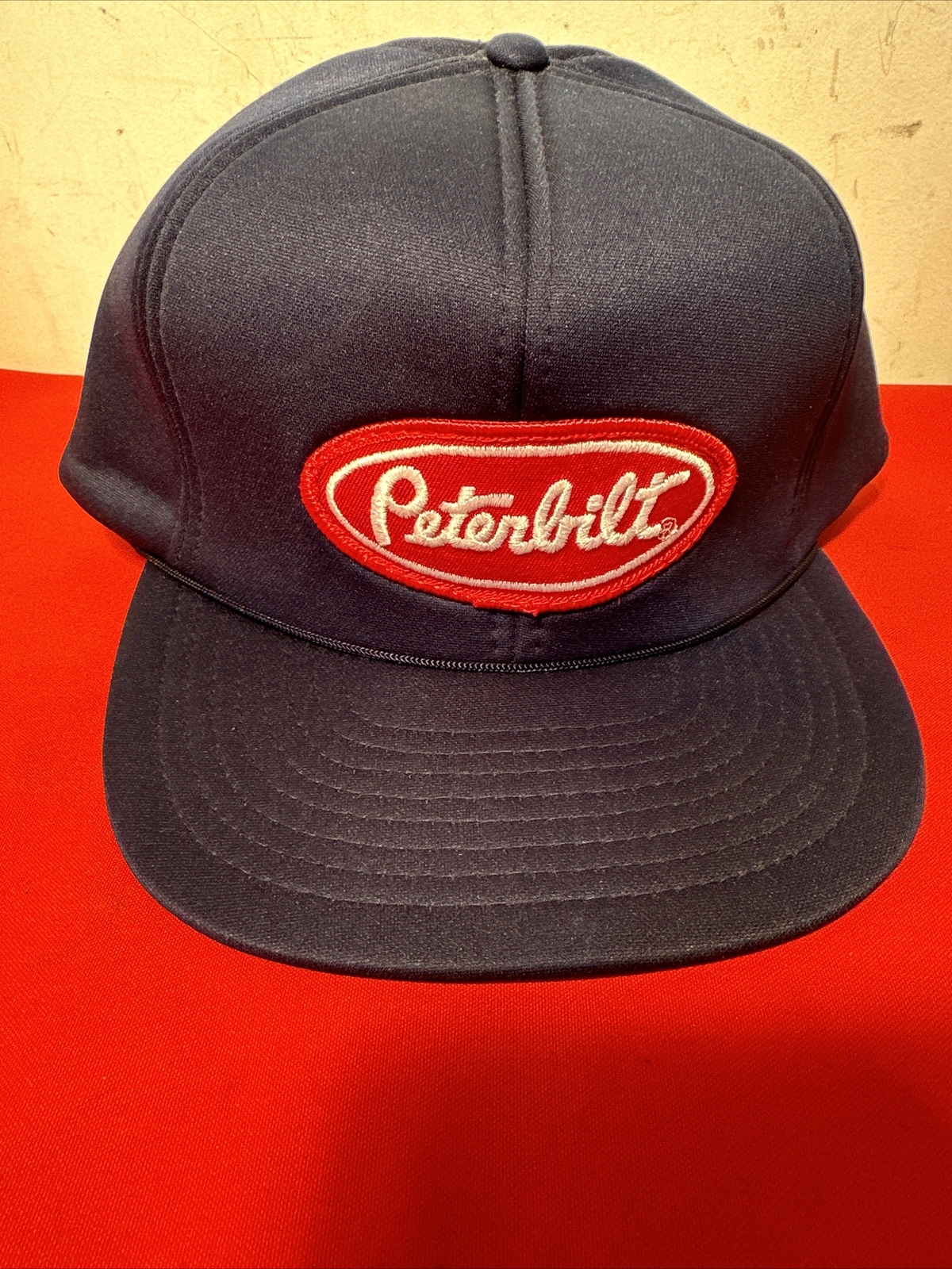 Vintage Peterbilt Patch Snapback Foam Trucker Hat Cap Blue Tonkin Brand ...