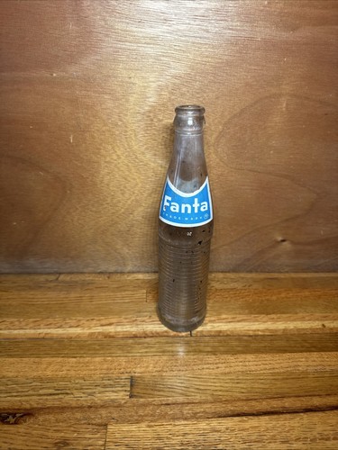 Vintage 1967 Fanta Blue Label 10 oz Ribbed Glass Collectible Bottle By ...