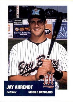 1999 Mobile Baybears Team Issue #2 Jay Ahrendt Willingboro New Jersey ...