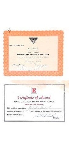 Robert Nulleb Indiana Science Fair Ephemera Elston Valparaiso U 1950s ...