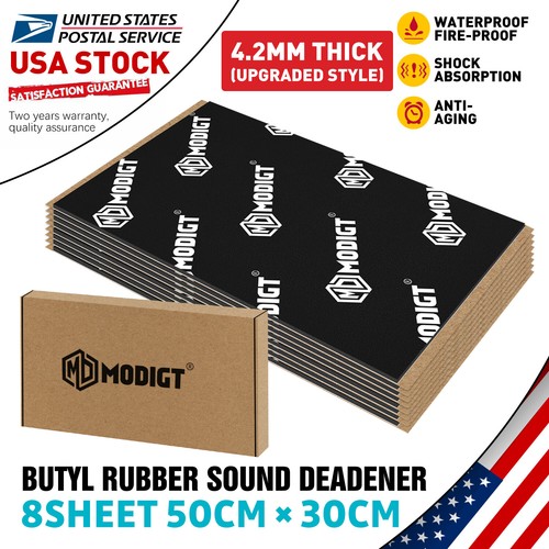 12 Sqft Car Heat Butyl Sound Deadener Insulation Mat Thermal Noise ...