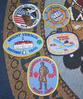 5x Boy Scouts BSA Historical Trail, Scout Show, Resident Camp Patches ...