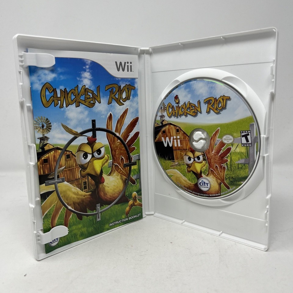 Chicken Riot Nintendo Wii Game Complete With Manual Tested 897749002248 ...