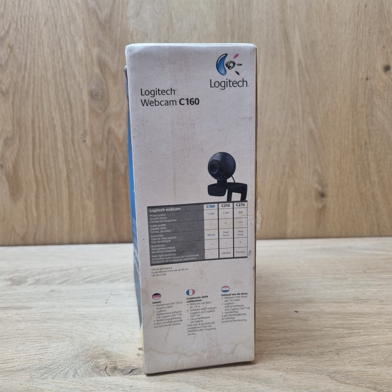 Logitech C160 Webcam - USB 2.0 1.3 Megapixel Interpolated 640 x 480 Video CMOS Sensor Manual ...