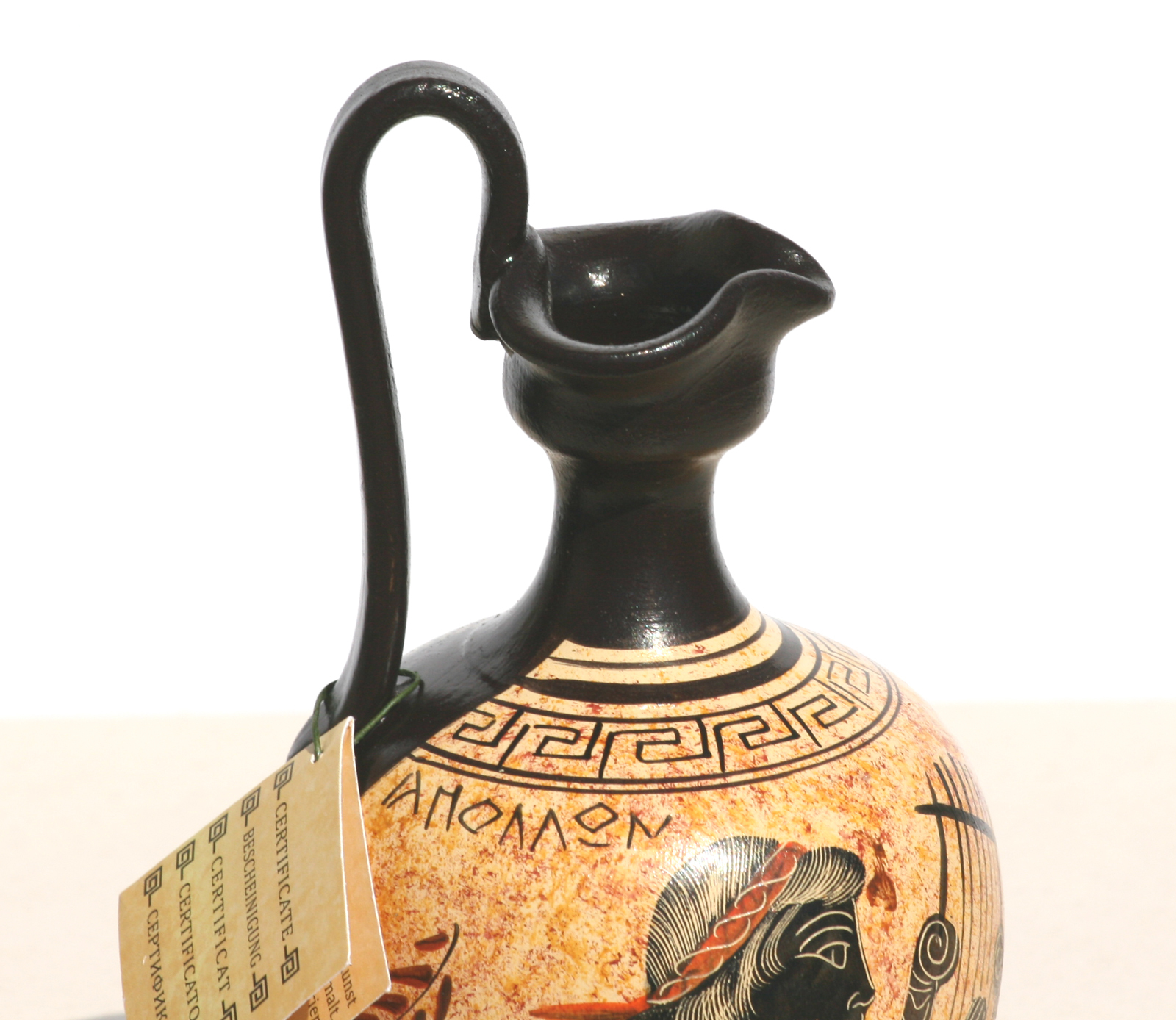 Greek black-figure Ceramic Vase Pot Pottery Painting Greek God Apollo 6 ...