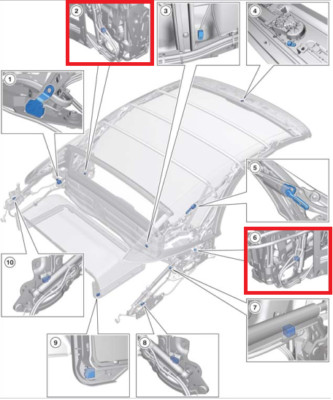 BMW 6 Series - F12 Cabriolet Roof Hall Sensor Repair Kit Fin ...
