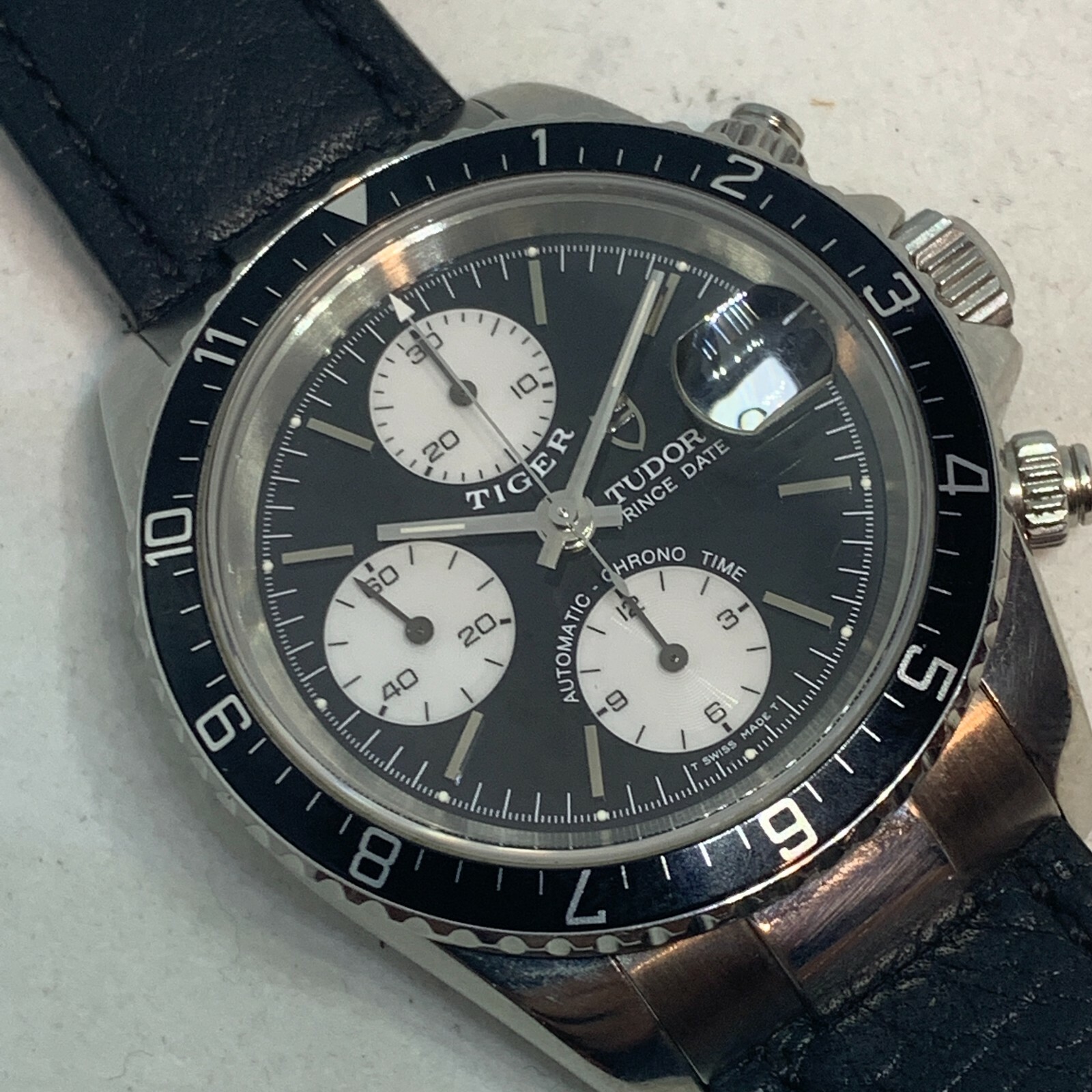 TUDOR TIGER AUTOMATIC CHRONOGRAPH REF 79280 40 MM CASE REVERSE PANDA ...