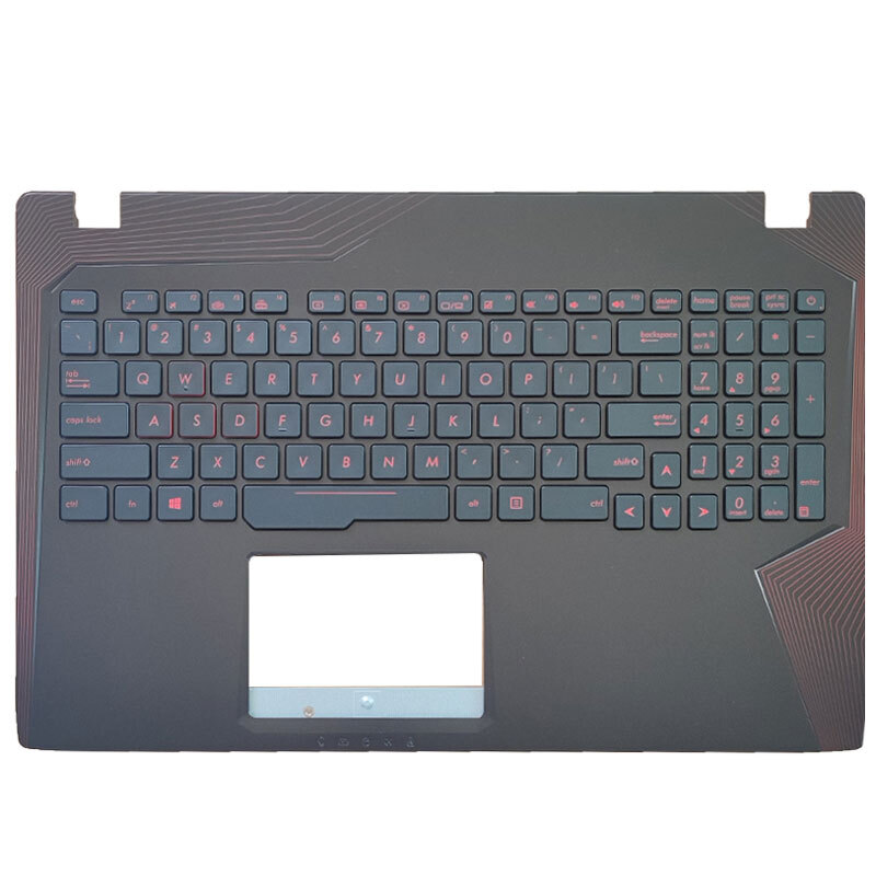Palmrest Red backlit keyboard For ASUS ZX53V GL553V FX553V FX53V FX53VE ...